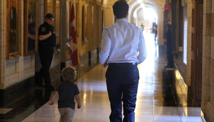 Canadian Prime Minister Justin Trudeau Takes 3 Year Old Son To Work ...